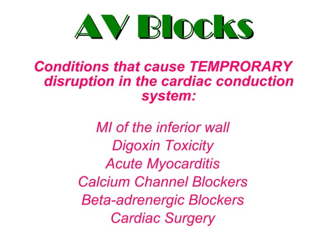 Atrioventricular Blocks - BMH/Tele | PPT | Heart and Cardiovascular ...