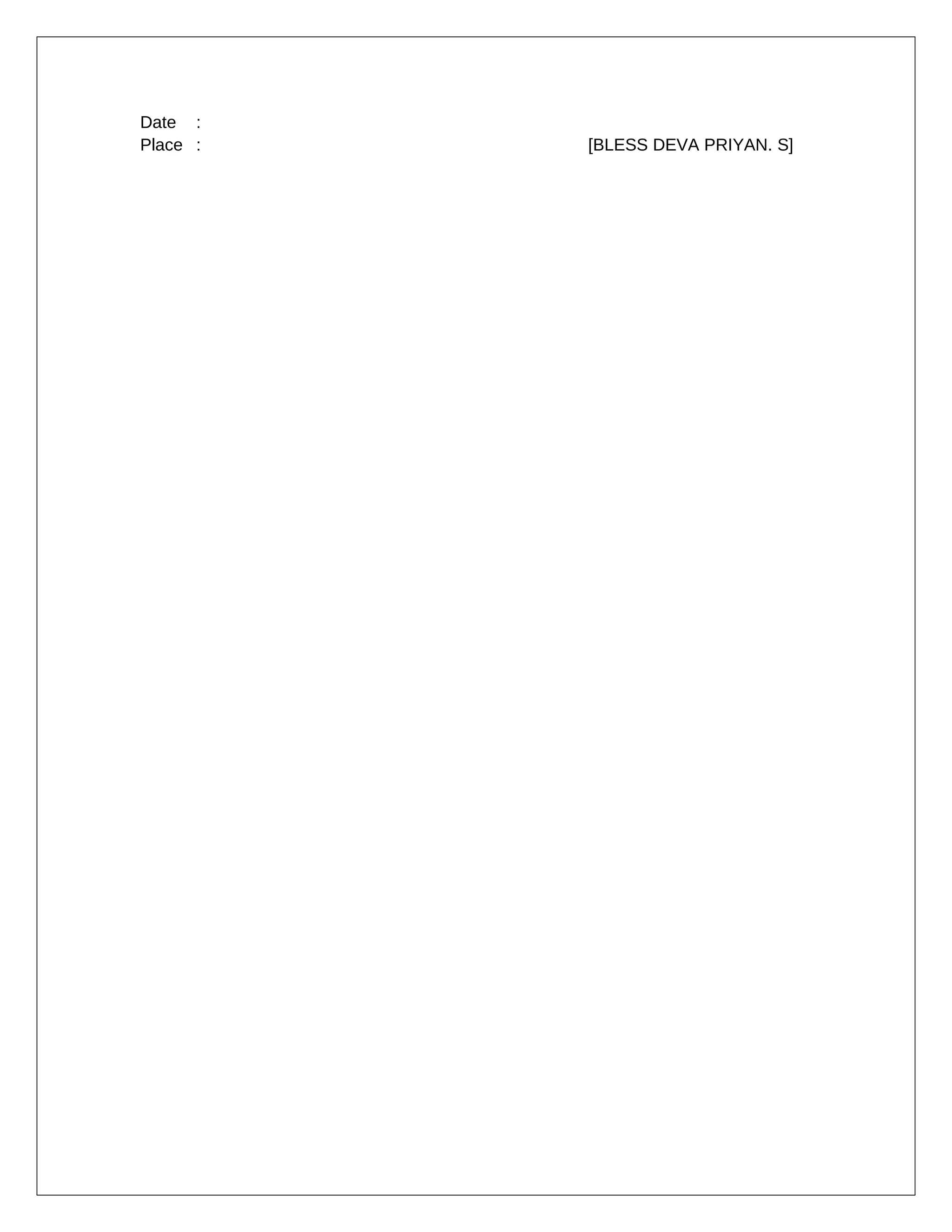 Bless Deva Priyan. S - Resume | DOC