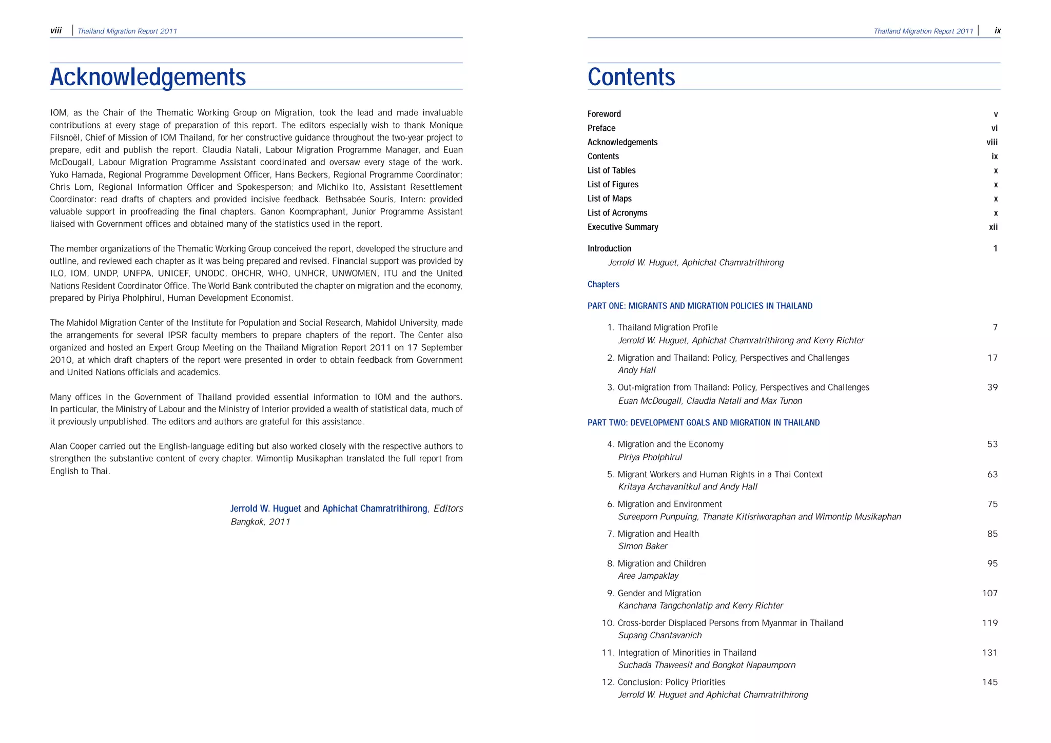 Thailand Migration Report 2011 | PDF
