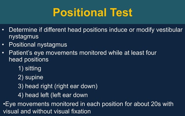 Vestibular_tests_sundar in otolaryngology .pptx | Eye and Vision ...