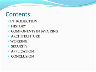 Java Ring | PPT | Programming Languages | Computing