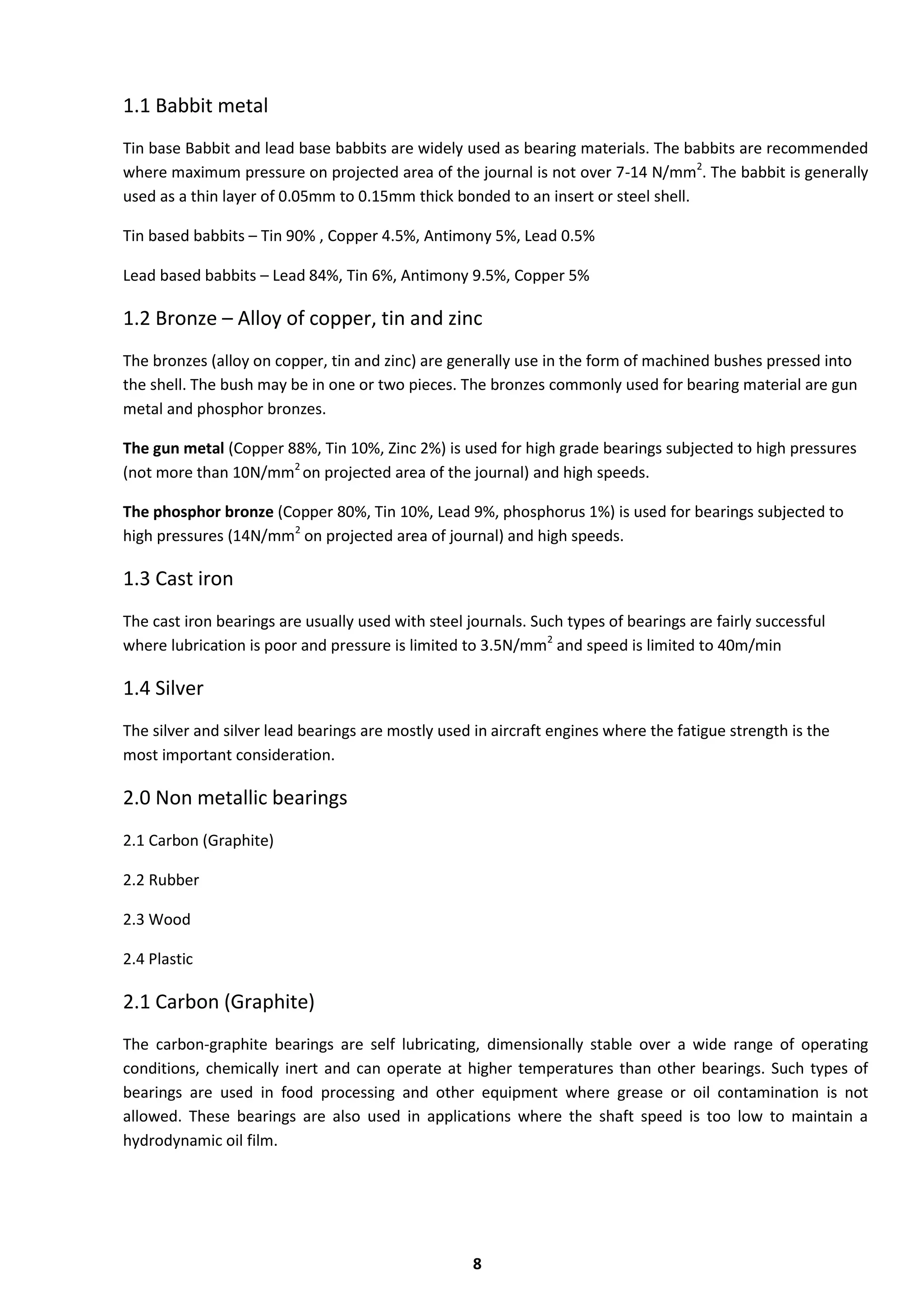 lecture notes on Bearings | PDF