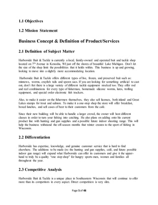 Harborside Bait & Tackle Business Plan | DOCX