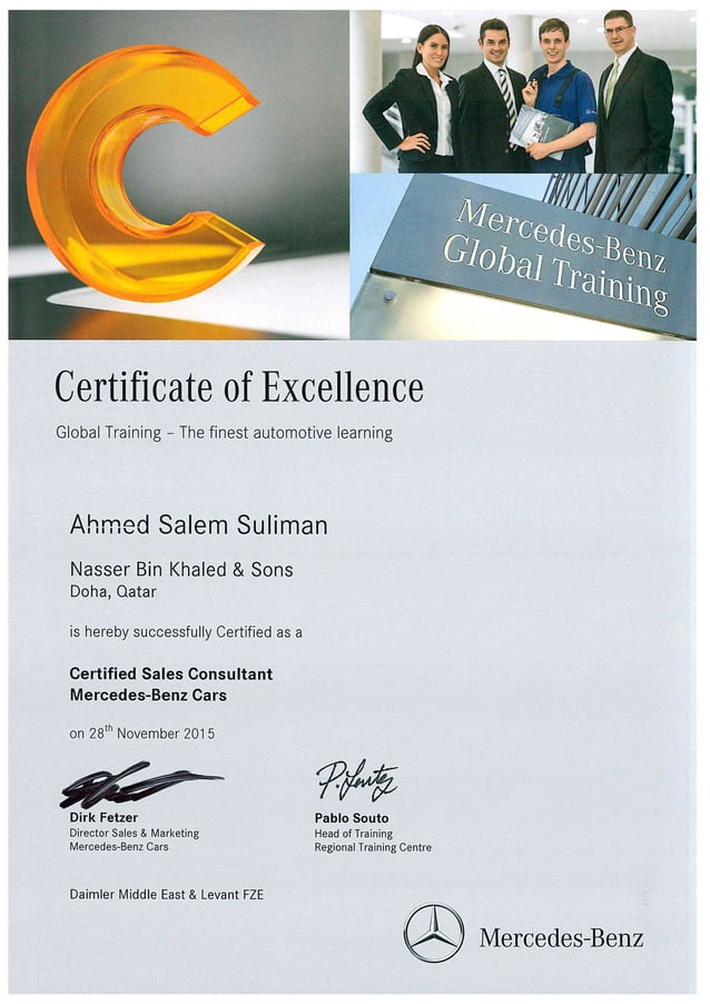 Mercedes-Benz Certificate | PDF