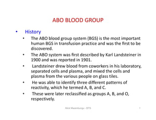 ABO Blood Group system | PPT