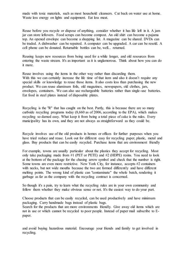 RECYCLING AS WASTE REDUCTION,TREND AND PROSPECTS | PDF