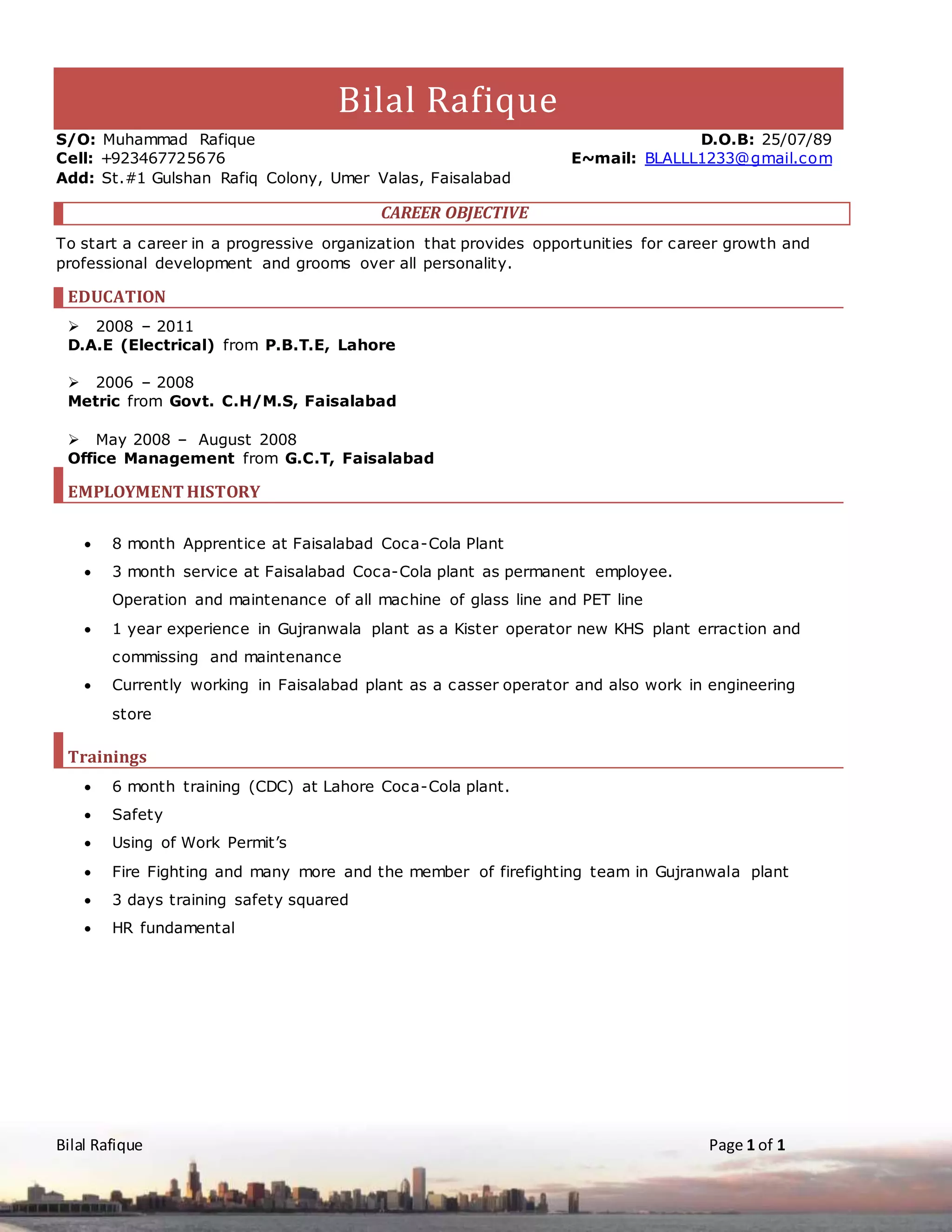 Bilal Rafiq new | PDF