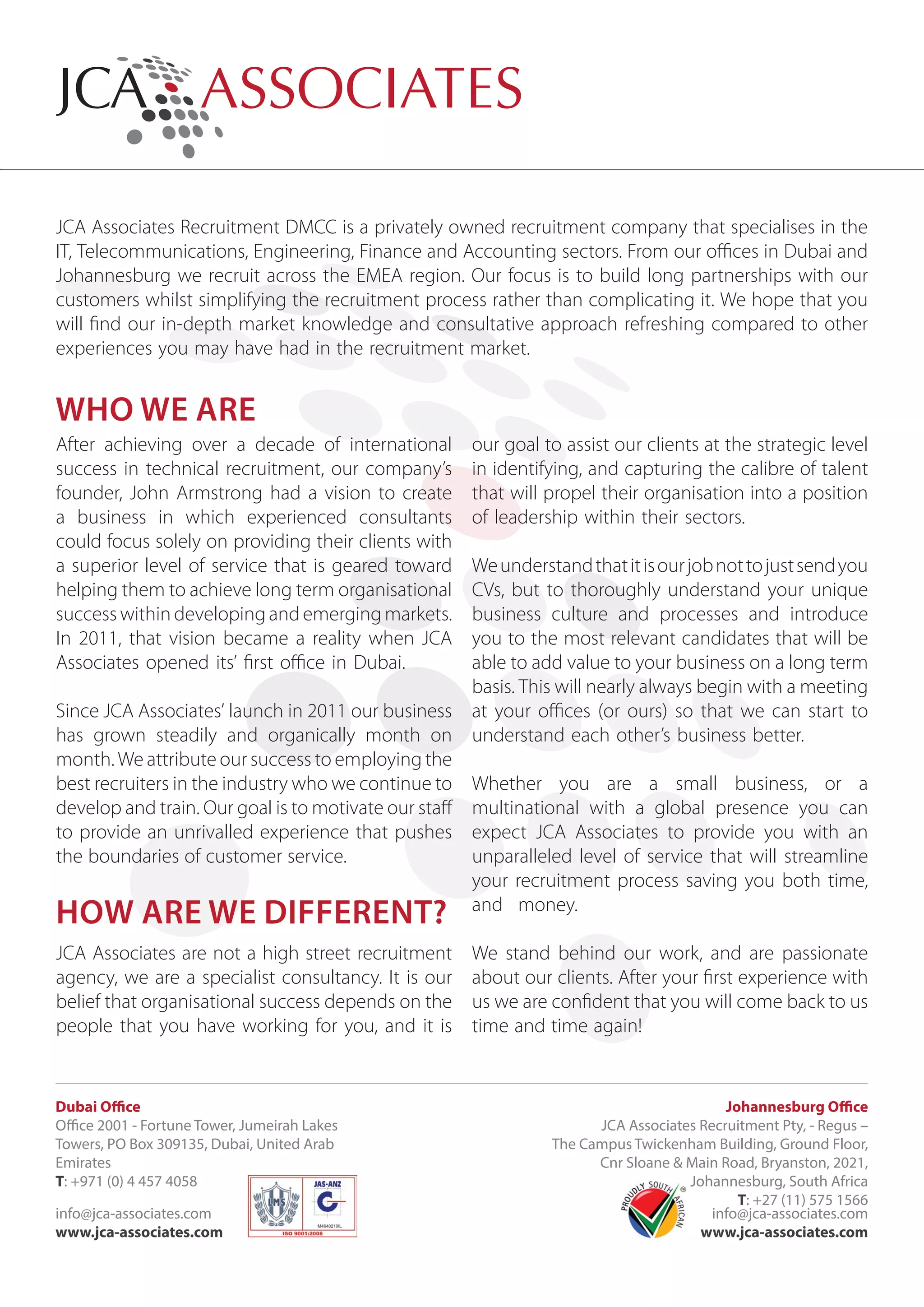 JCA Brochure | PDF | Business Administration | Business