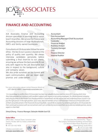 JCA Brochure | PDF | Business Administration | Business