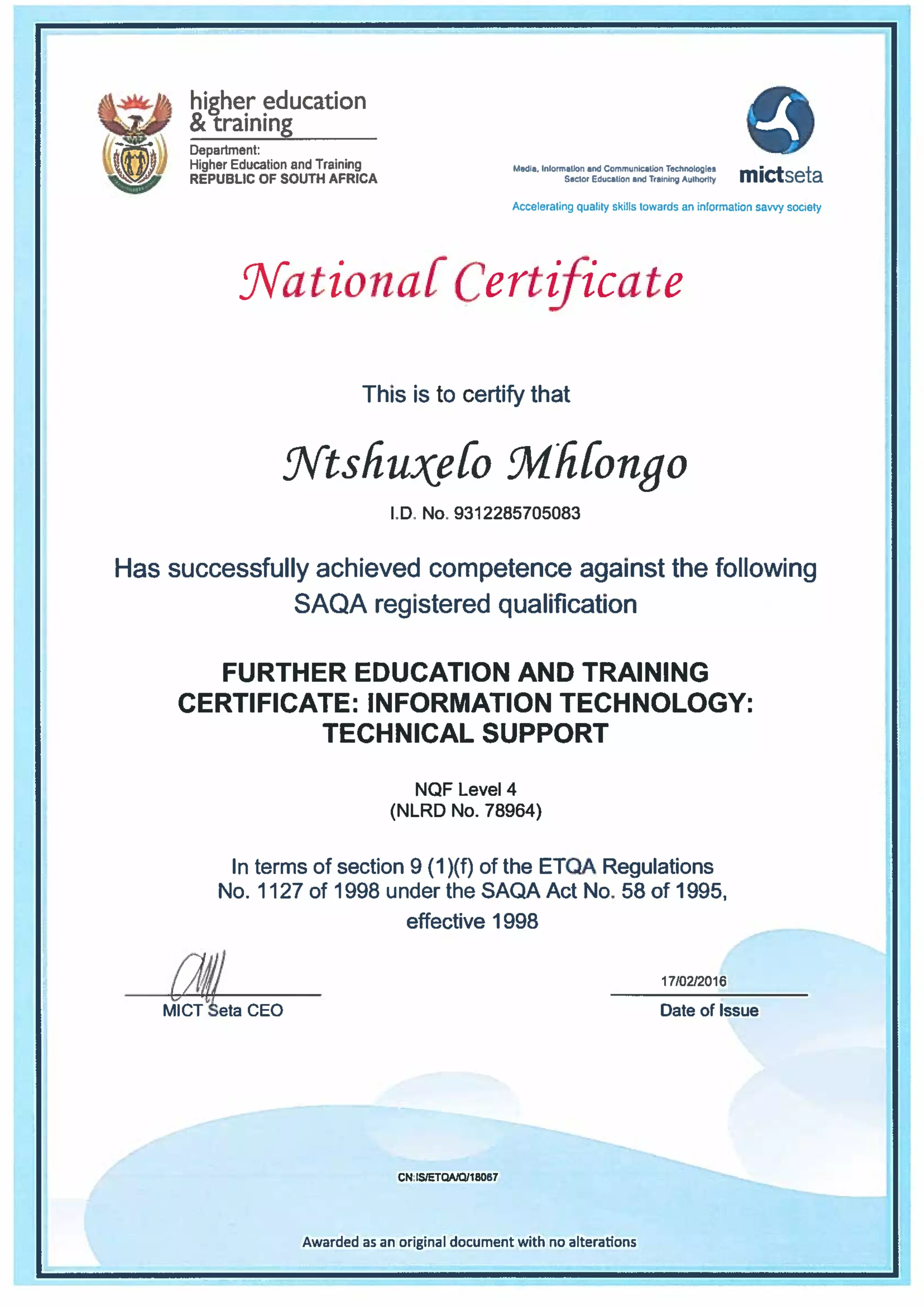 IT Certificate | PDF