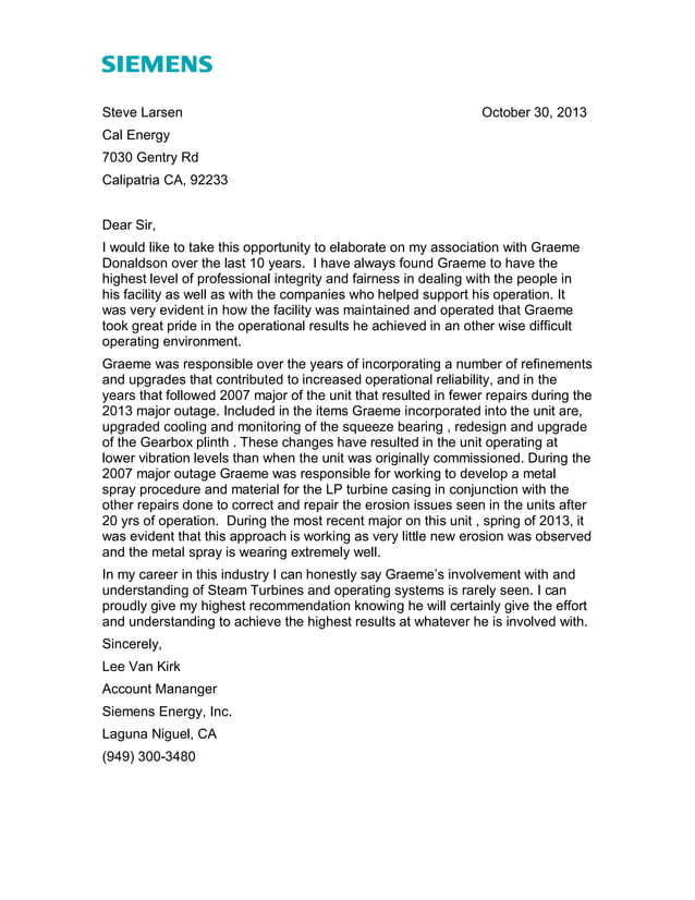 Graeme Donaldson recommend letter from Siemens-10.30.13