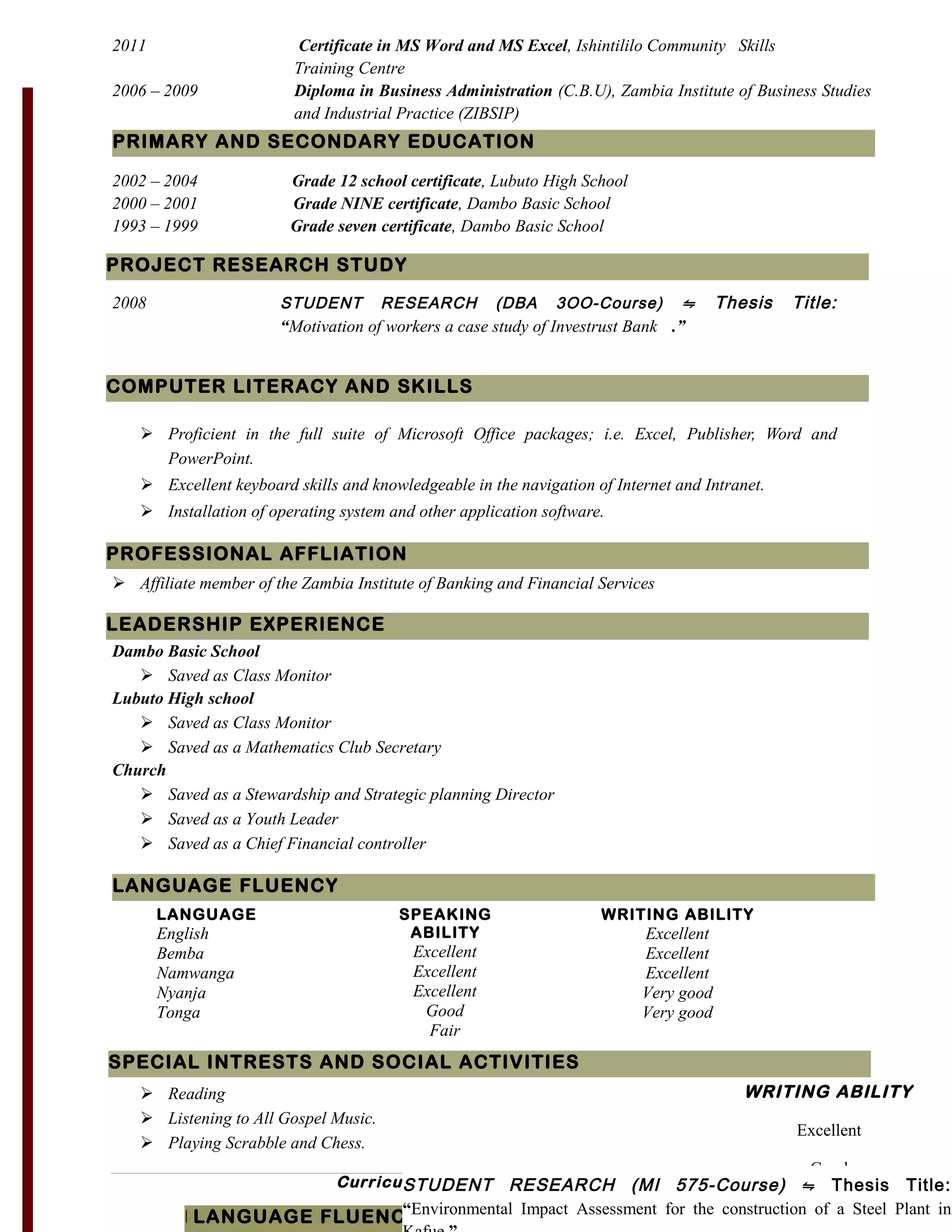 CURRICULUM VITAE | DOC