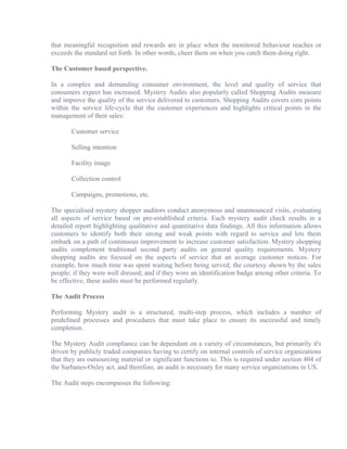 Mystery Audit | DOC