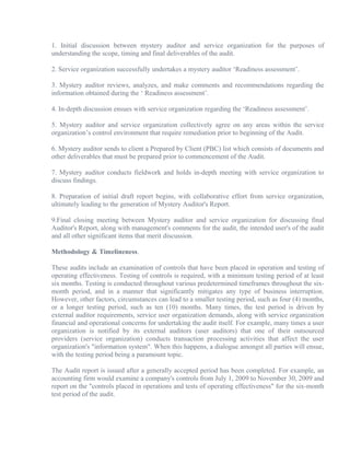 Mystery Audit | DOC