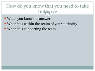 Taking Initiative | PPT
