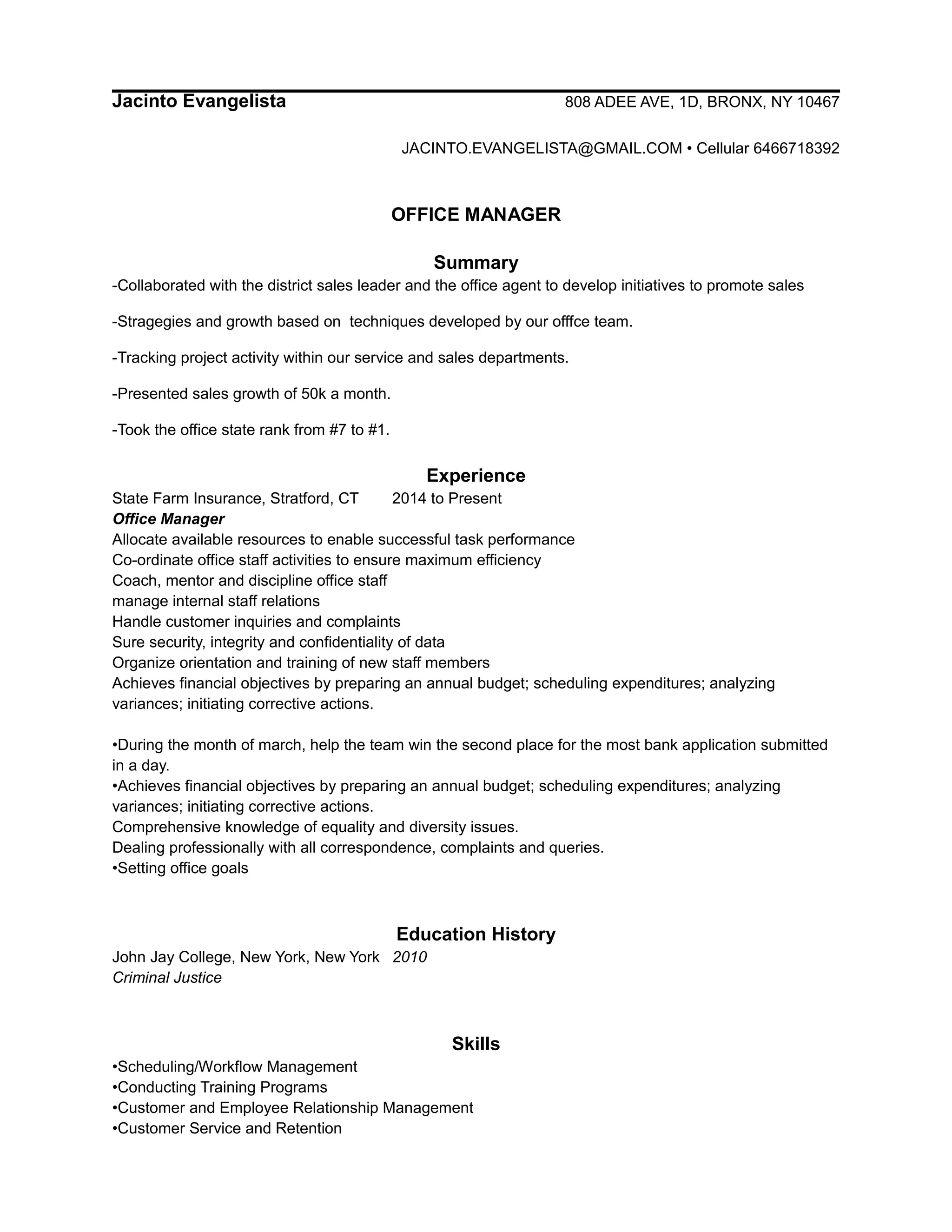 JACINTO RESUME 2015 | DOC