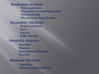 Human acid base imbalance and homeostasis | PPT