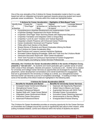 5 actions for career acceleration model for university and college ...