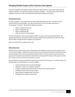 Managing Multiple Projects Within E-Business Suite Upgrade_WP | PDF
