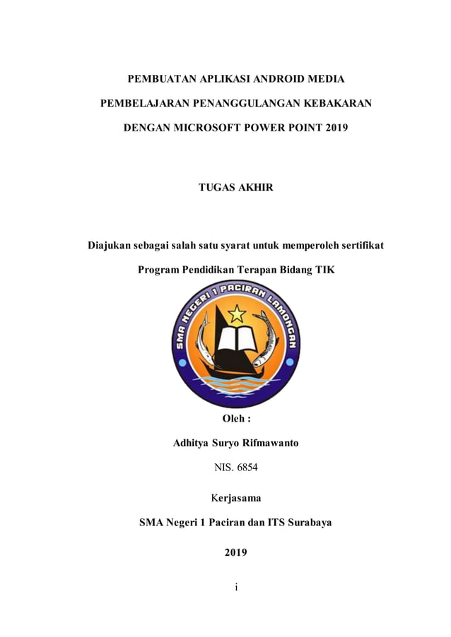 TA Laporan Prodistik adhitya suryor_xiimia4 19-20 | DOCX