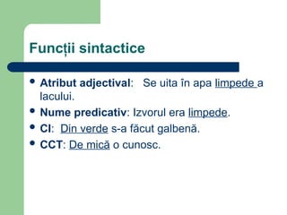 Recapitularea noțiunilor despre adjectiv | PPT