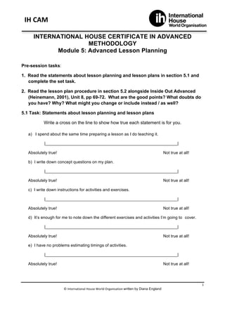 5 advanced lesson planning | PDF