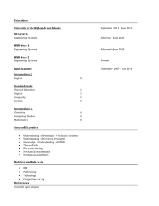 Liam Souter - Curriculum Vitae | DOCX