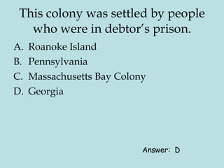 5a early colonies | PPT