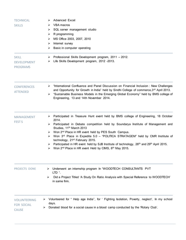 vinu resume-2 | DOCX | Business Administration | Business