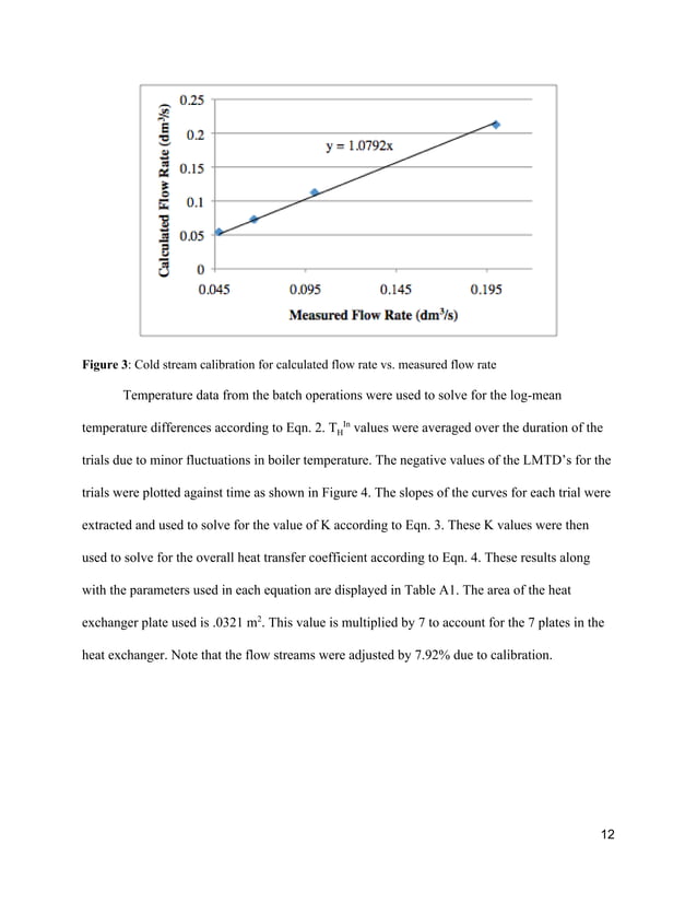 Plate Heat Exchanger Lab Report Group B4 | PDF