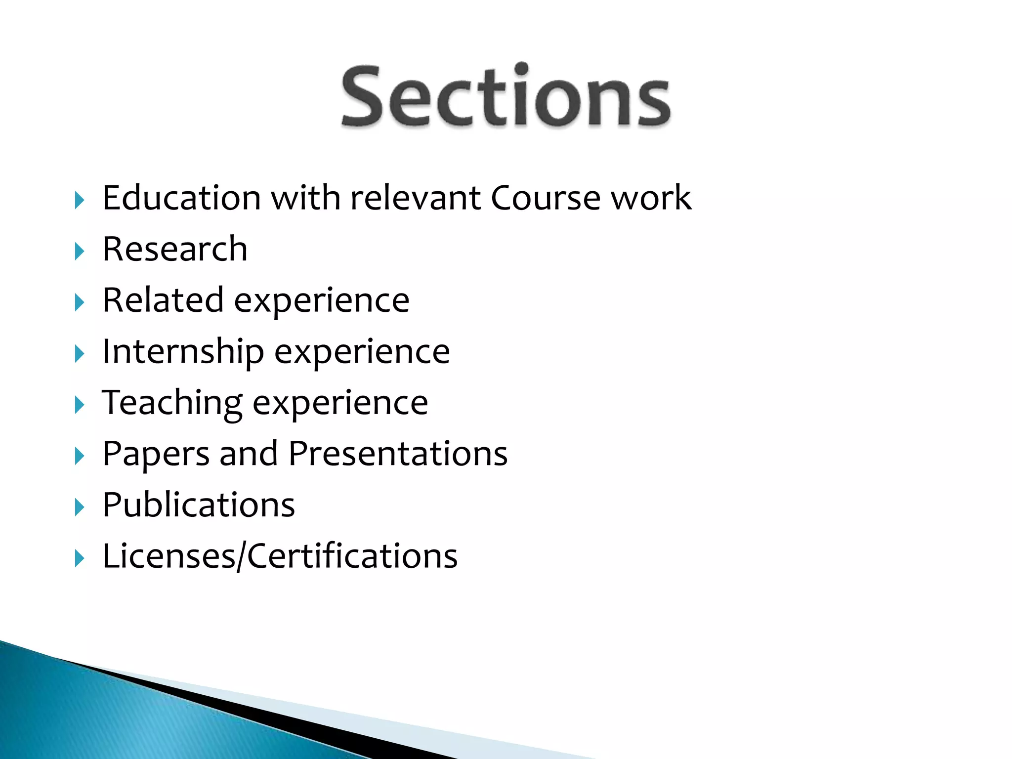 Developing a Curriculum Vitae | PPTX