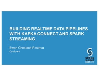 Building Realtime Data Pipelines with Kafka Connect and Spark Streaming: Spark Summit East Talk ...