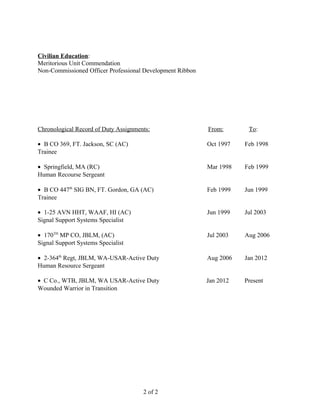 Trudell military bio summary | PDF