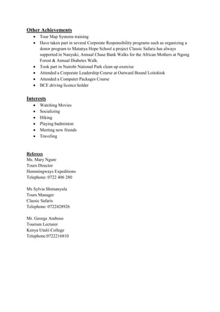 CHARLES MURIUKI CV | PDF