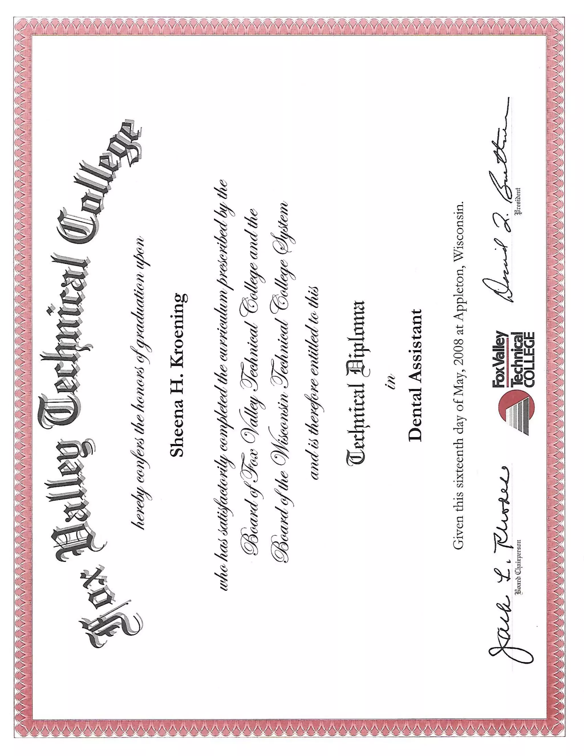 Technical Diploma Dental Assistant | PDF