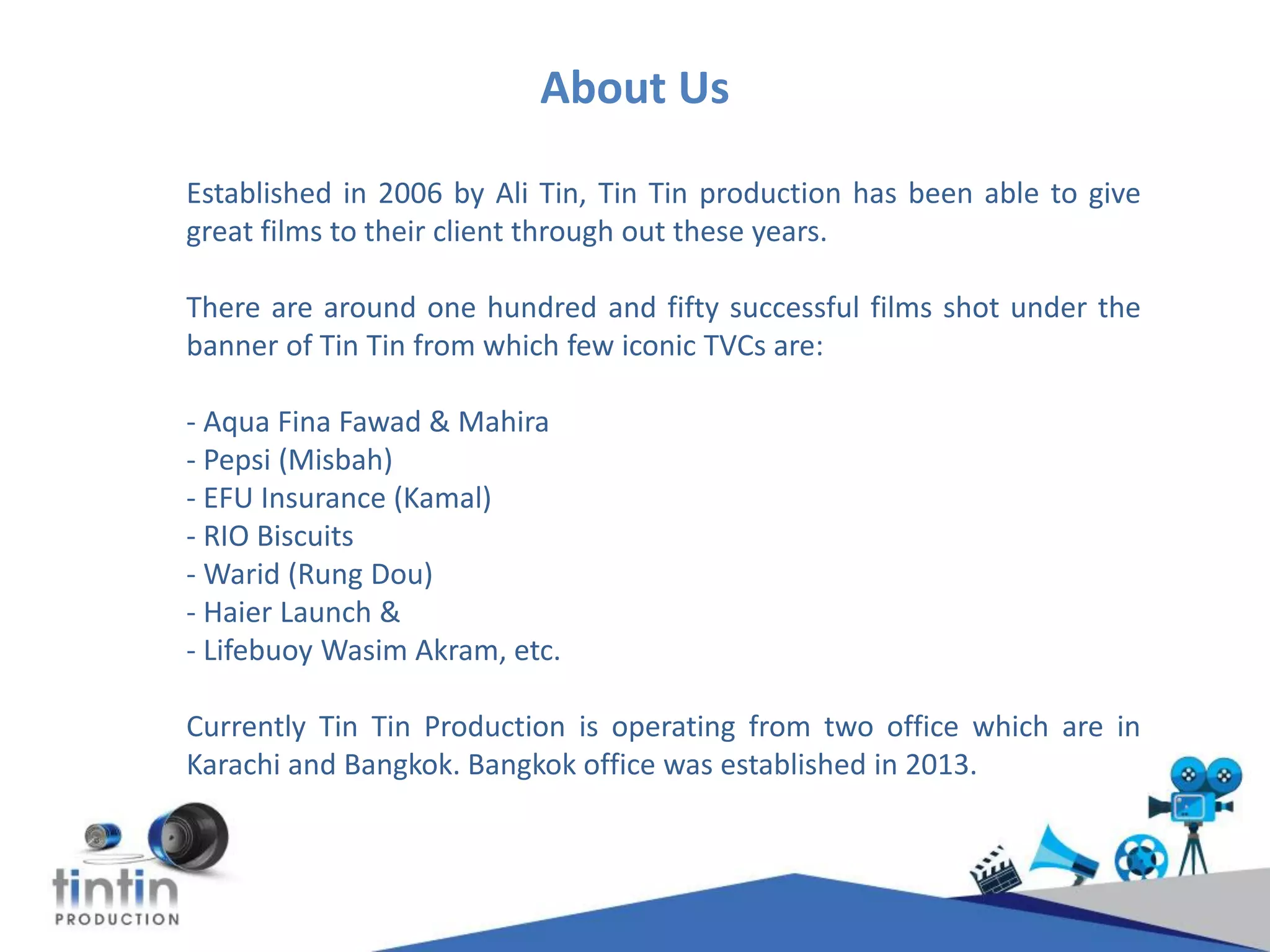 Tin Tin Production - Profile | PPT