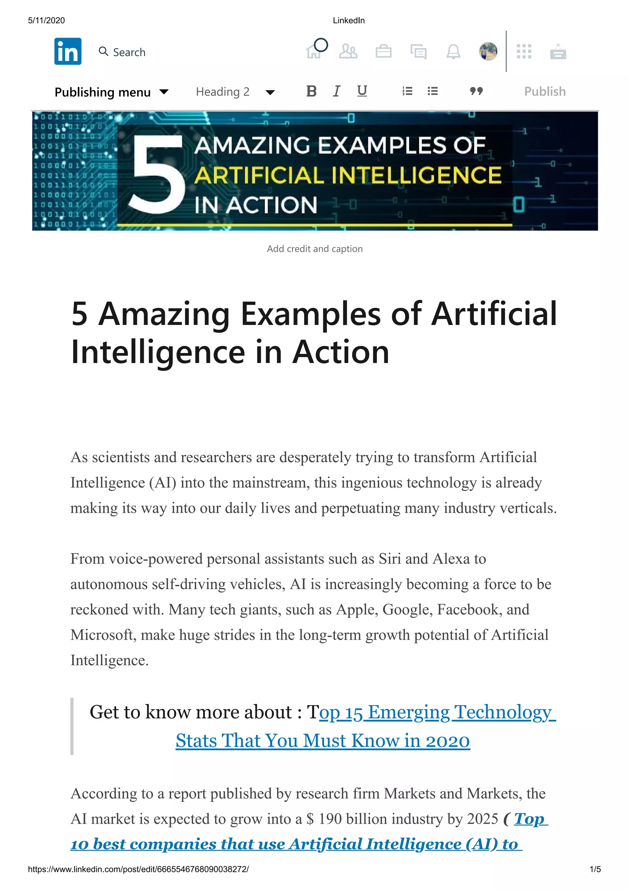 5 Amazing Examples of Artificial Intelligence in Action | PDF