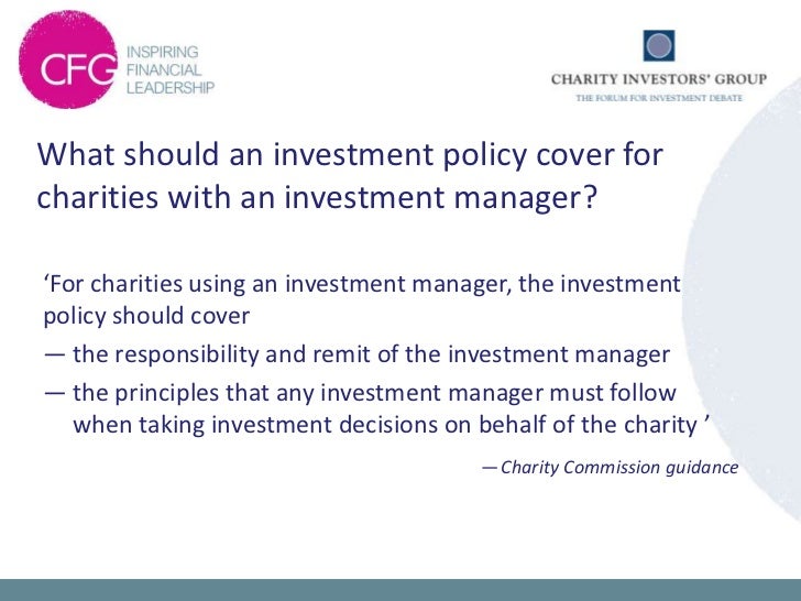 5A - Writing your charity's investment policy - Kate Rogers and Jane