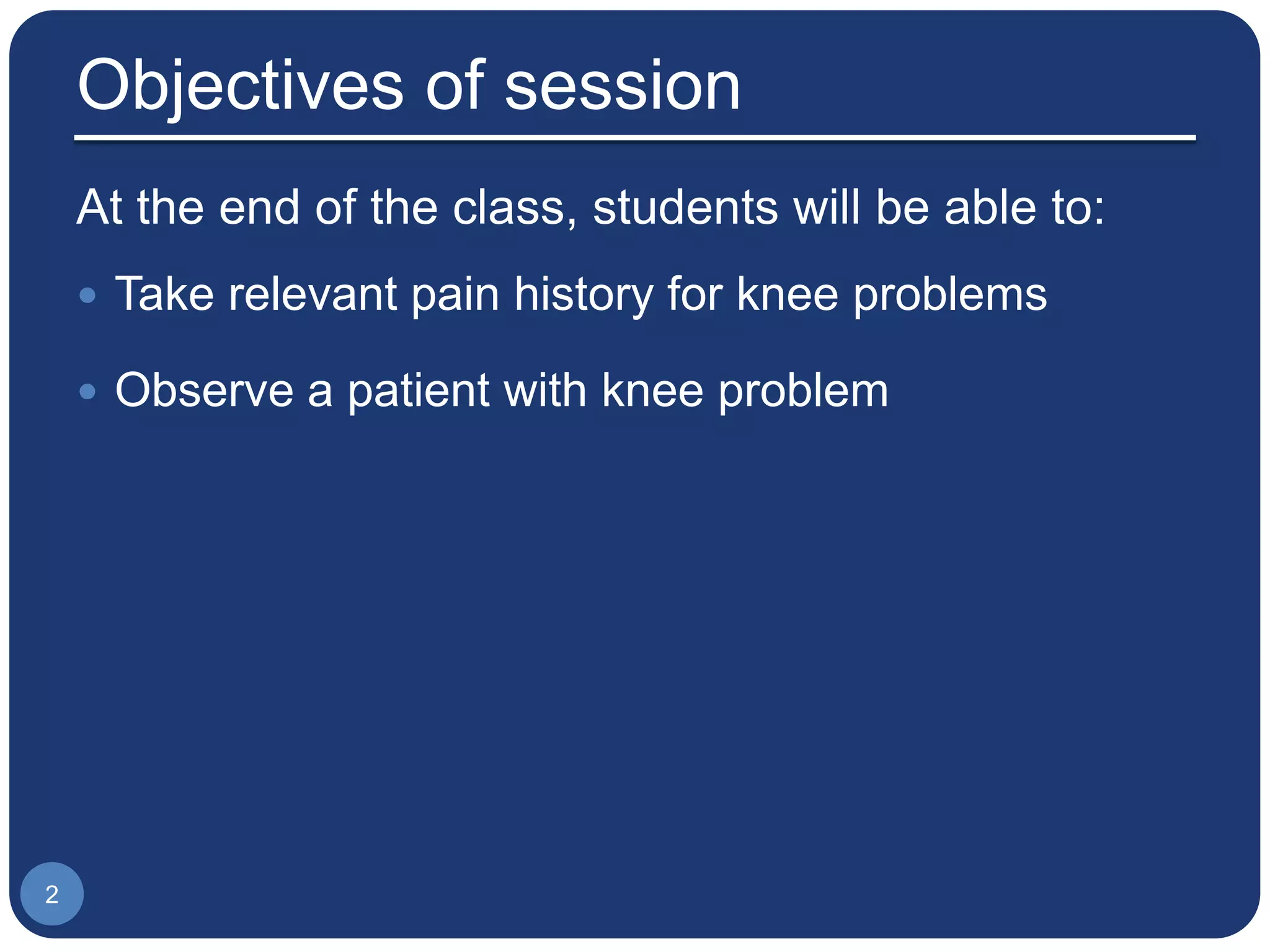 5a knee pain assessment | PPTX