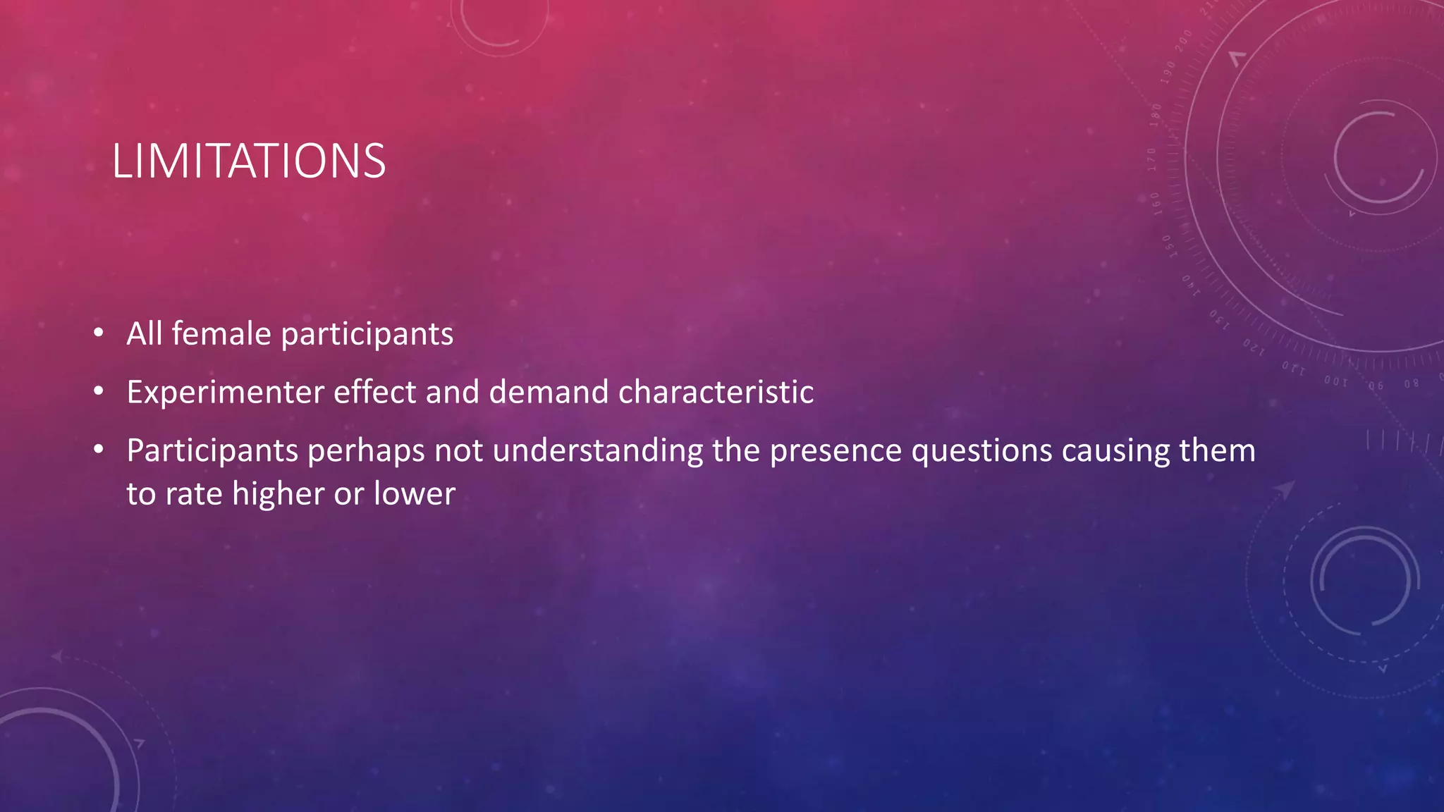 Oculus Rift Effects on Presence and Dreams: Replication and Extension | PPT