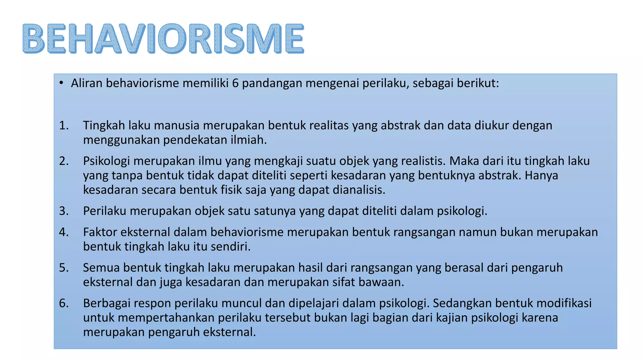 5 aliran psikologi | PPTX