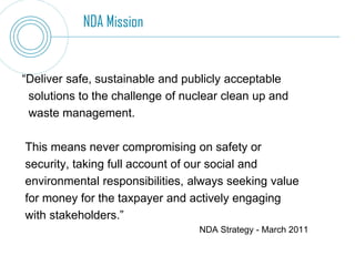 Integrated Assurance with Sellafield - Nuclear Decommissioning ...