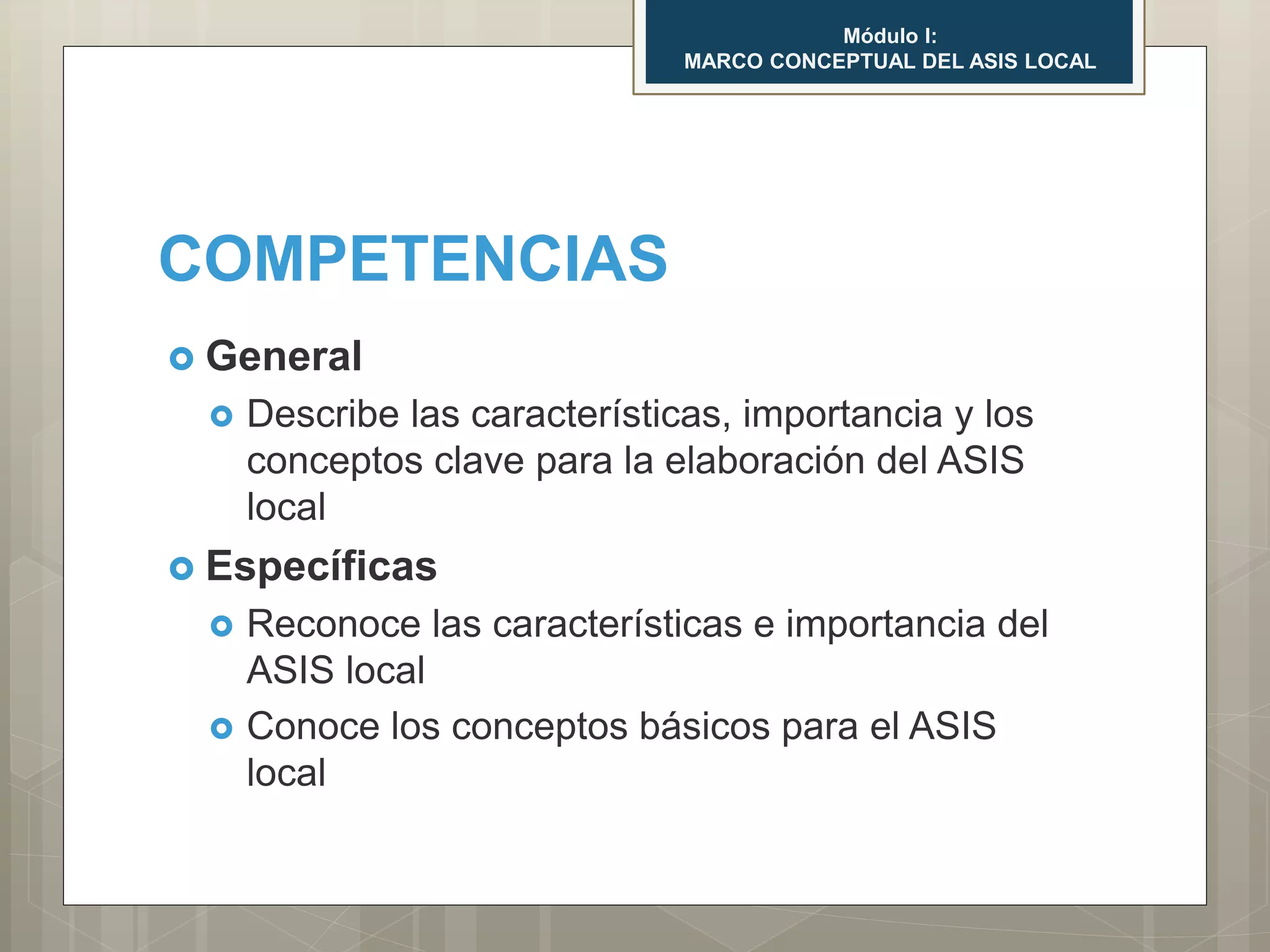5a marco conceptual del asis local | PPT