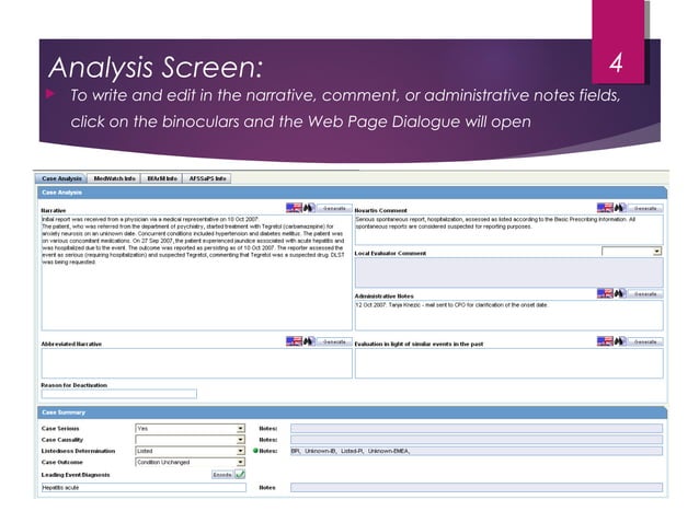 Argus Analysis Tab Screen - Katalyst HLS | PPT
