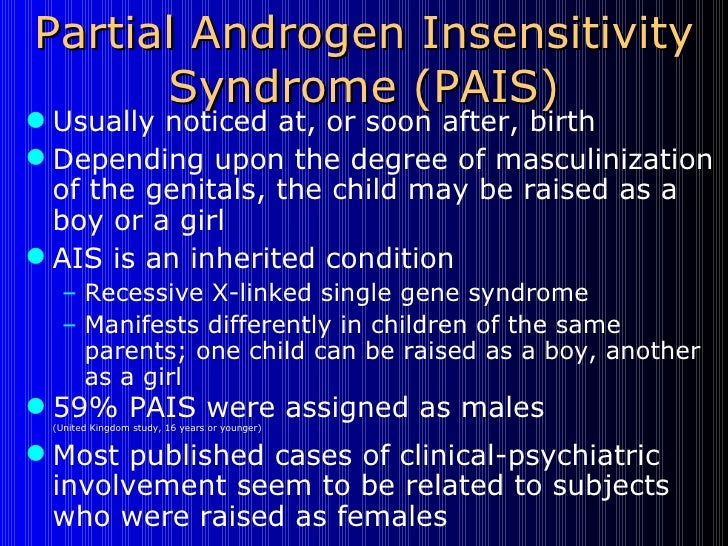 Androgen Insensitivity Syndrome Male