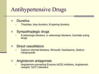 ANTI HYPERTENSIVE DRUG | PPT
