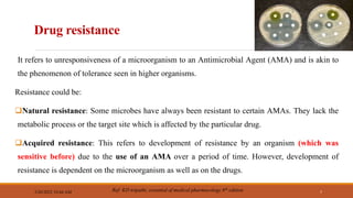 5) anti microbial resistance | PPTX