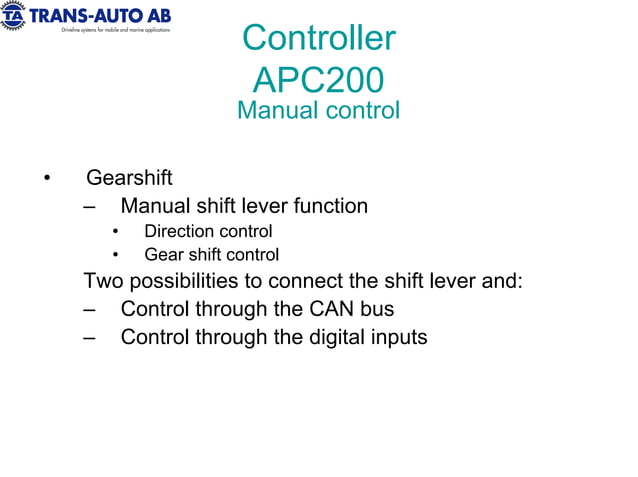 APC200 para empilhadeiras reach stacker Terex | PPT