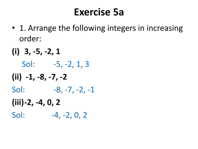 integers 5a pg 64 | PPTX