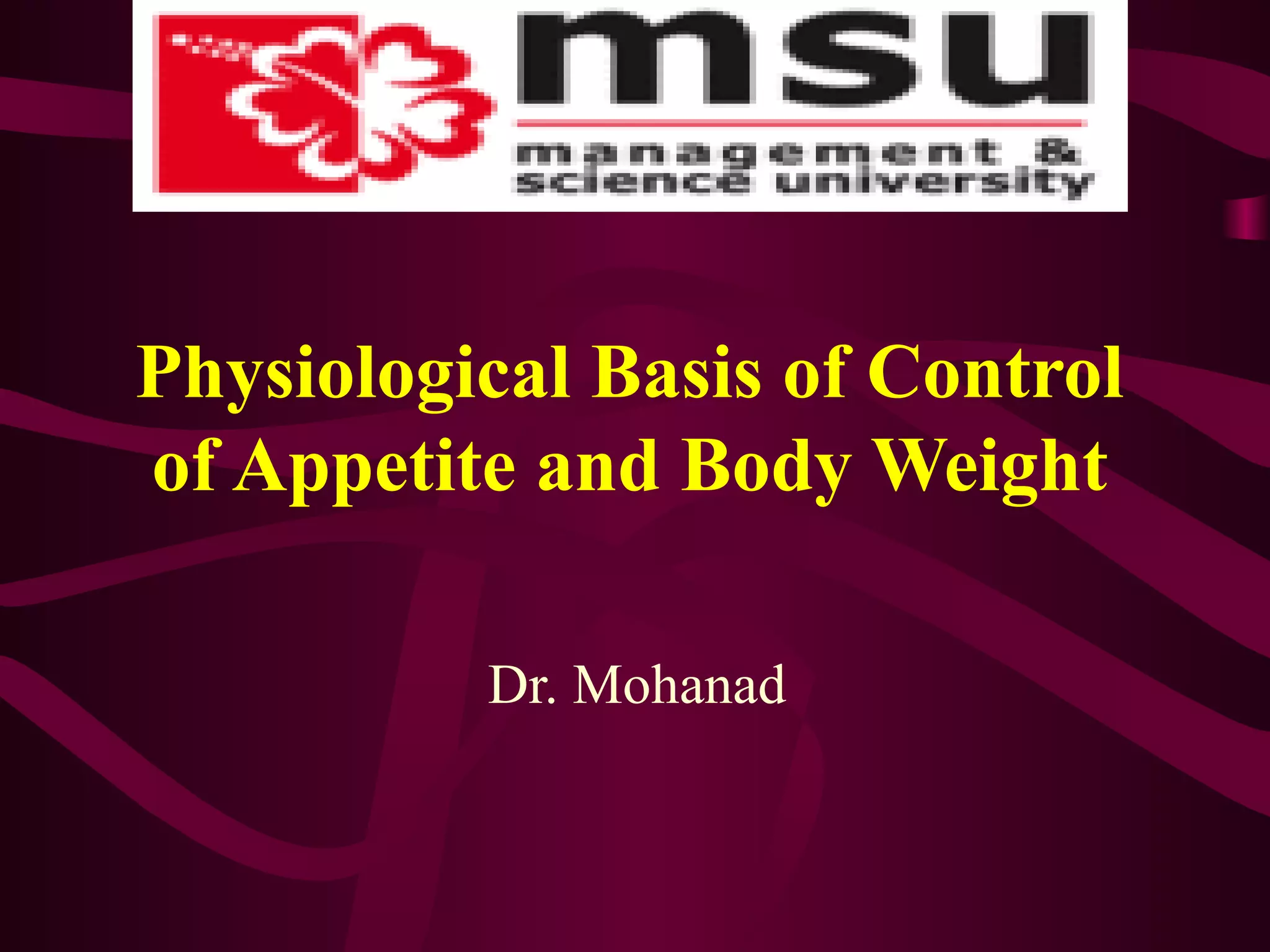 appetite regulation | PPT